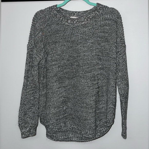 SO | Sweaters | So Brand Gray White Knitted Sweater | Poshmark